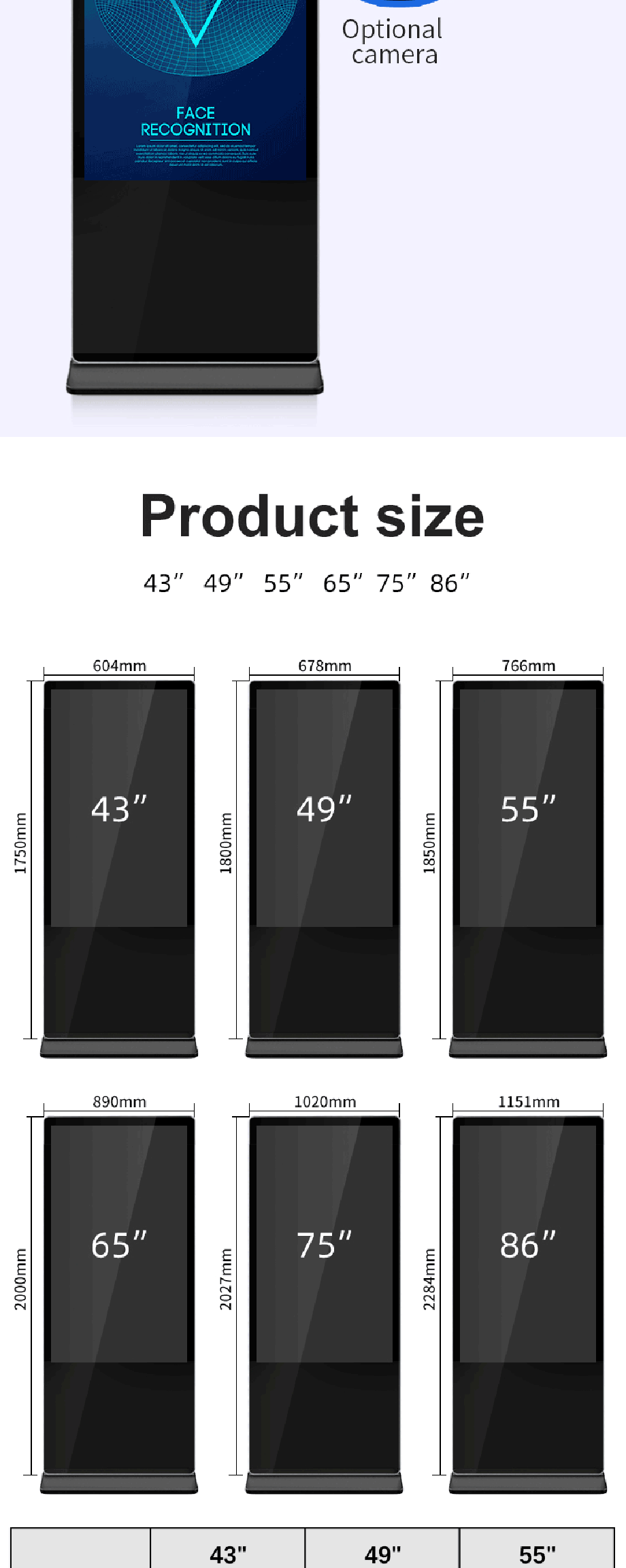 Buy Wholesale China Floor Stand Digital Signage Lcd Touch Screen ...