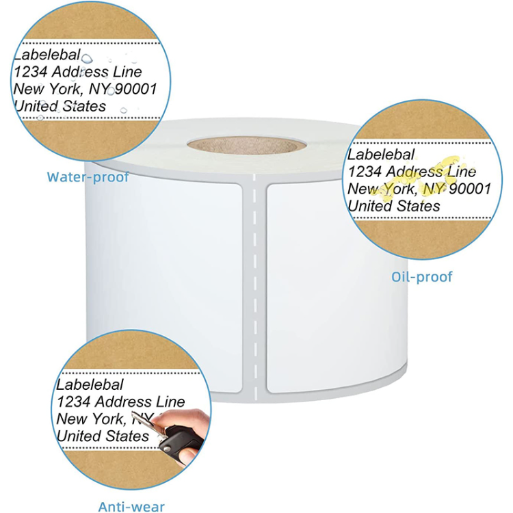 Waterproof Oil Resistant Thermal Printing Shipping Courier Labels 4 X 6 ...