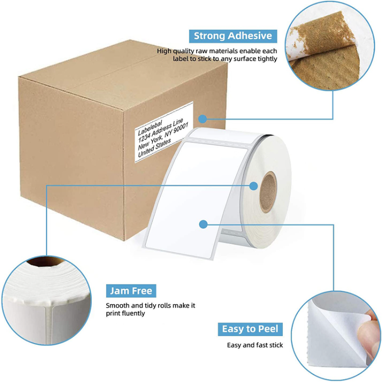 Waterproof Oil Resistant Thermal Printing Shipping Courier Labels 4 X 6 ...