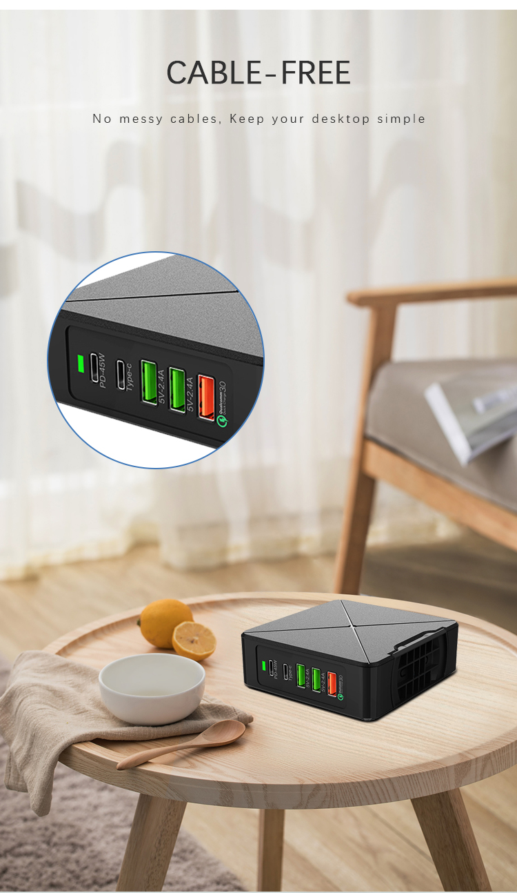 Pd Quick Charger 5 Ports Usb 75w Mobile Phone Fast Charger For Mobile Phonepopular - Explore ...