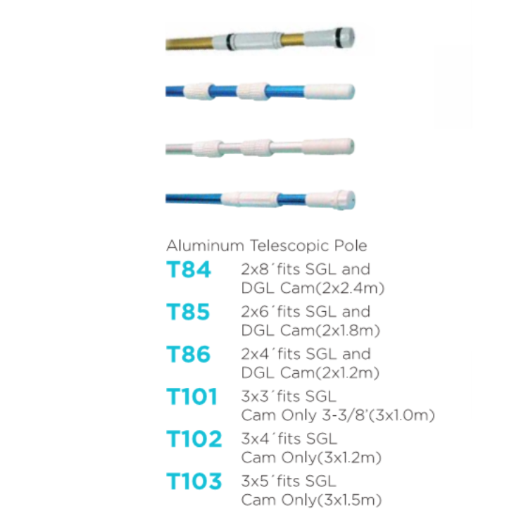 Pool Accessories Telescopic Swimming Pool Pole Heavy Duty Aluminum Pole ...