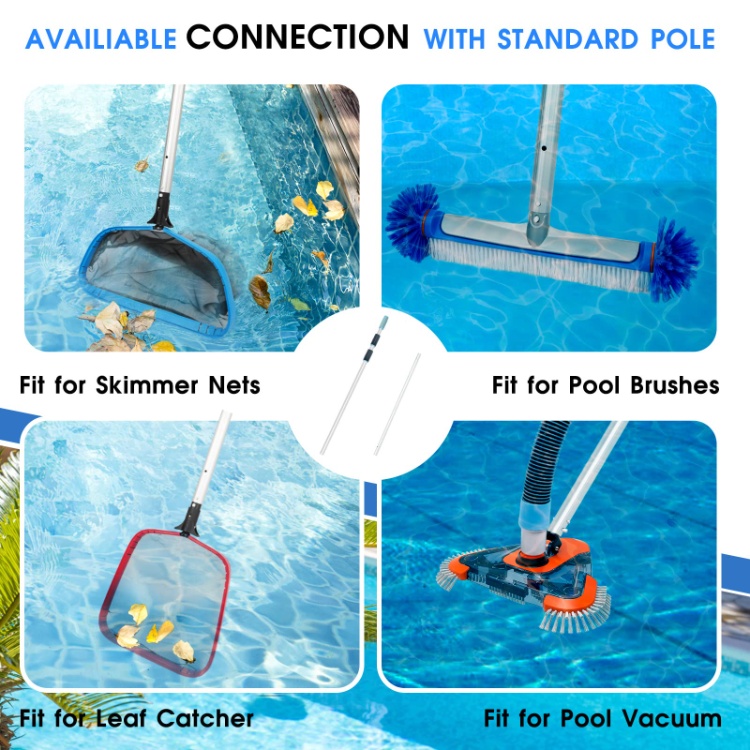 Pool Accessories Telescopic Swimming Pool Pole Heavy Duty Aluminum Pole ...