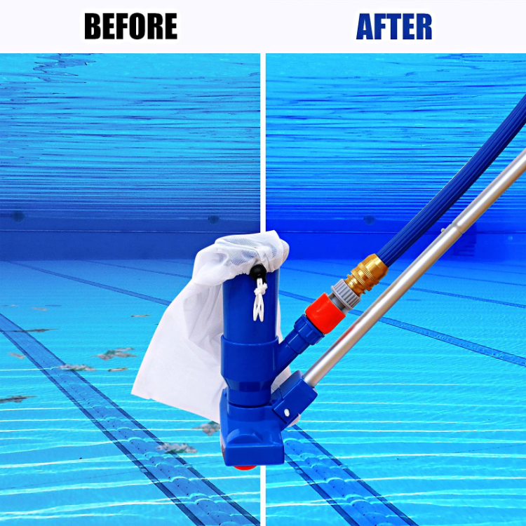 Pool Jet Vacuum Cleaner Kit With Telescopic Pole For Outdoor Swimming ...