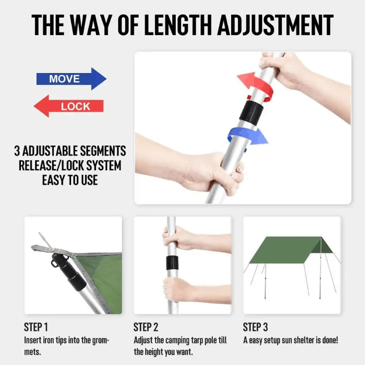 Buy Wholesale China Feistel 2.5m Outdoor Aluminum Tent Pole Flexible ...