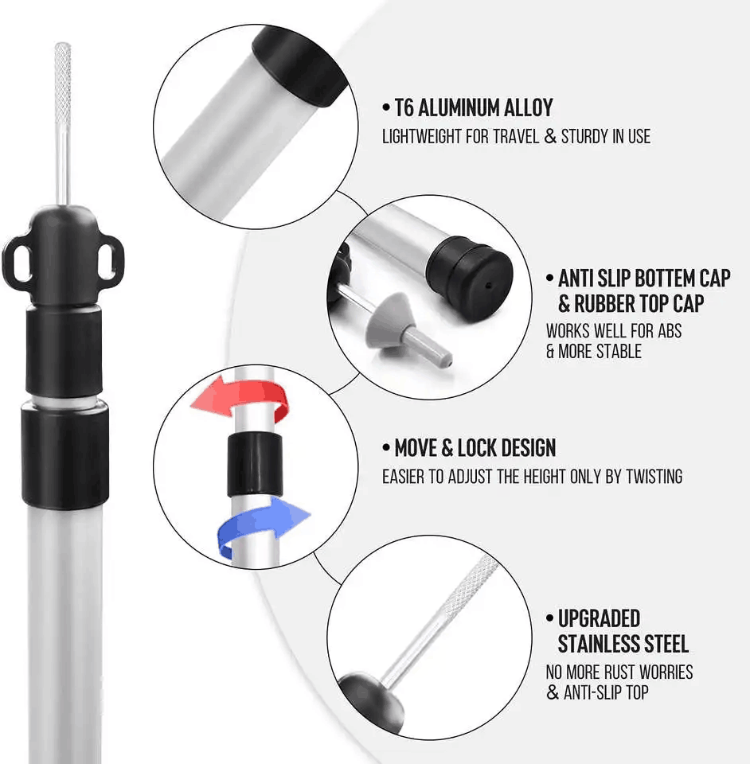 Buy Wholesale China Feistel 2.5m Outdoor Aluminum Tent Pole Flexible ...