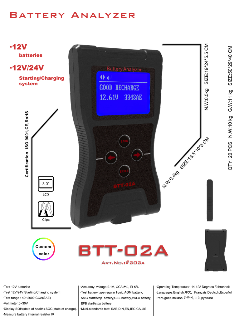 Buy Wholesale China 12v 24v Car Battery Load Test For Motorcycle Auto ...