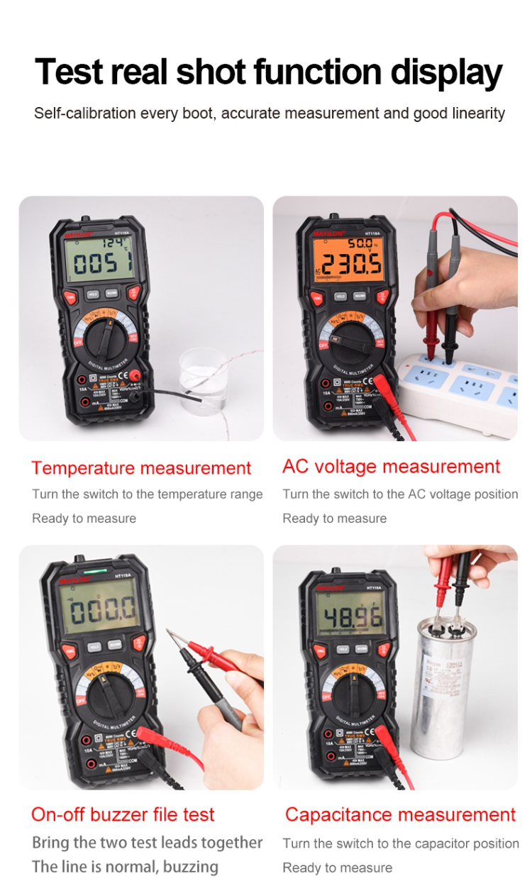 Buy Wholesale China Digital Multimeter Ht118d Basical Type Ac Dc ...