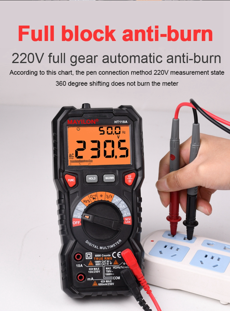 Buy Wholesale China Digital Multimeter Ht118d Basical Type Ac Dc ...