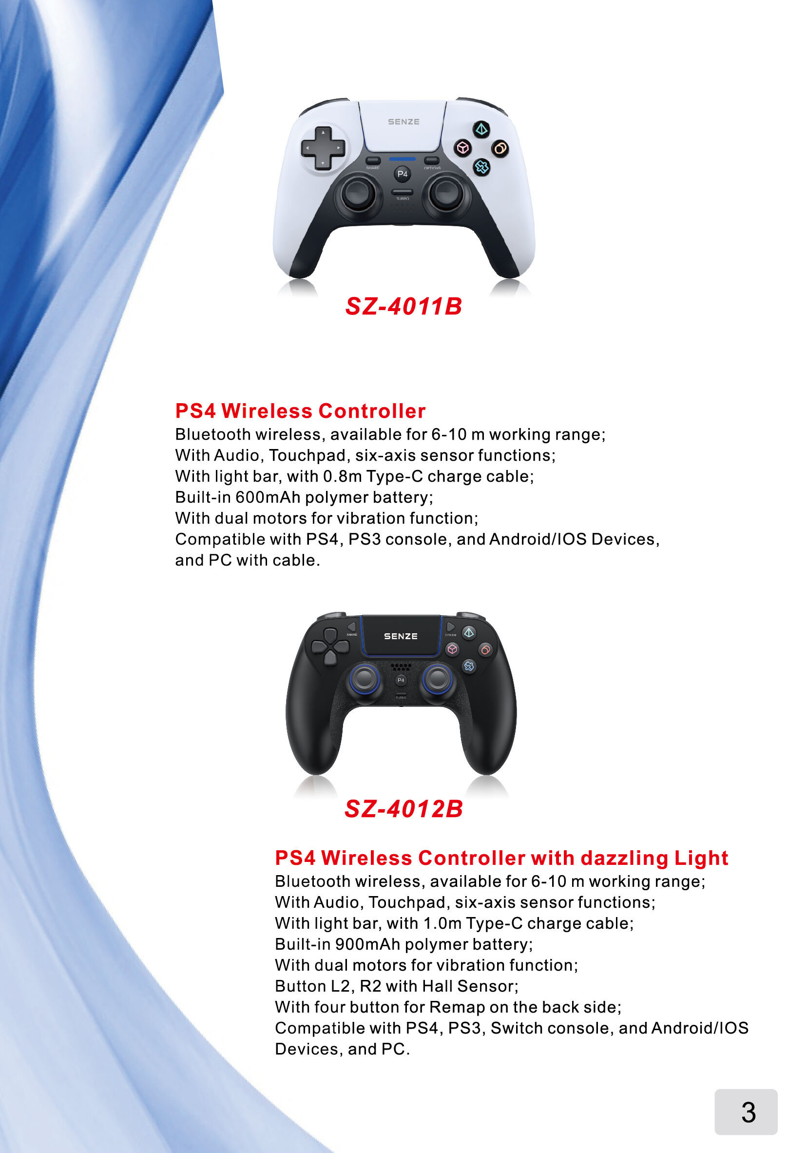 Buy Wholesale China Factory Wholesale Ps4 Bluetooth Controller Ps4/ps3 ...