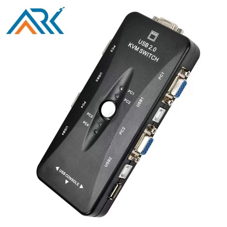 Buy Wholesale China Ark Switcher 4 Port Usb 2.0 Hub Kvm Vga/svga Switch ...