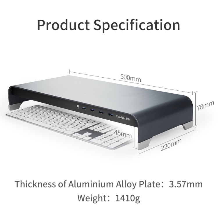 Vaydeer Keyboard And Mouse Storage Desk Organizer Usb 3.0 Transfer Data ...