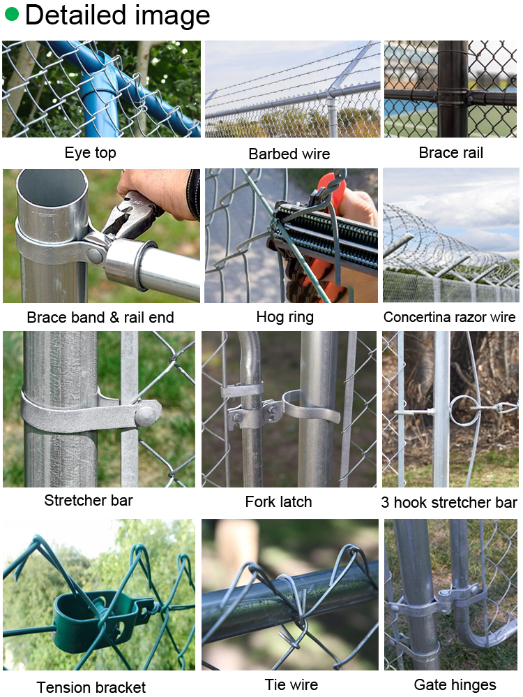 Galvanized 8 Feet Tall 6 Foot 8 Foot Chain Link Fence Wire Mesh 100 Ft ...