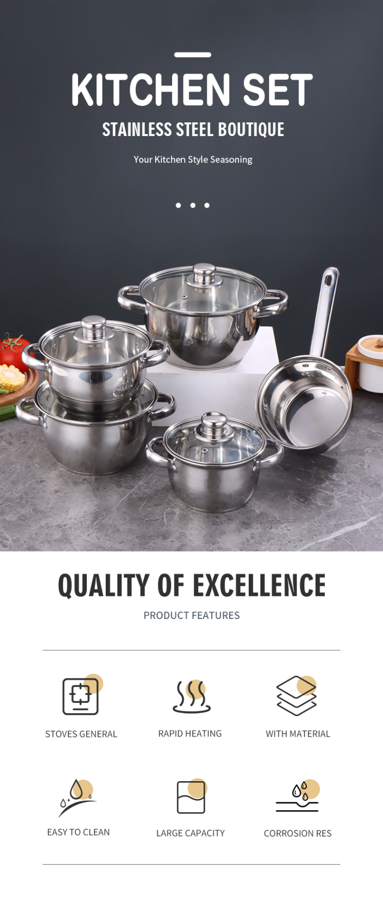 Buy Wholesale China Non Stick Cooking Pot With Glass Lid Non Stick ...