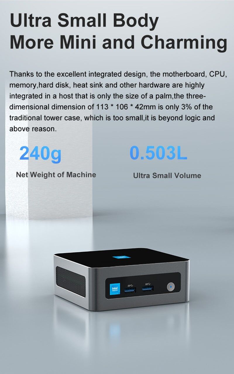 2023 Zkmagic Mini Computer Linux M9 Alder Lake-intel N100 N200 Intel ...