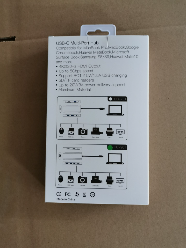 Oem Aluminum Usb Hub Usb Type C Hub 3.0 Multi Function Adapter 8 In 1 ...