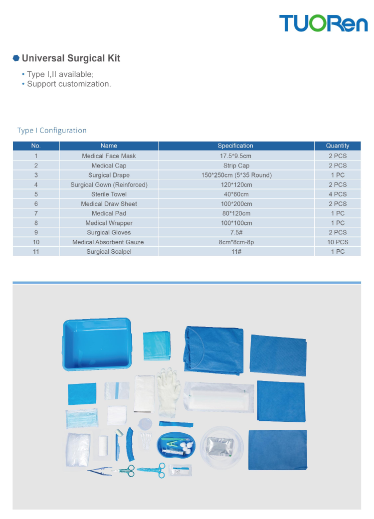 Medical Consumable Angiography Drape Pack Sterile Medical Angio Kit ...