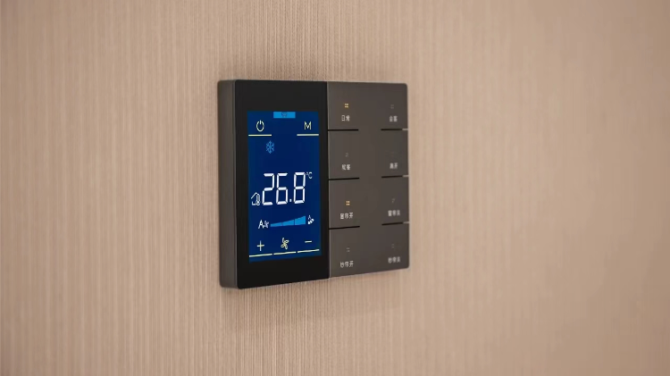 Buy Wholesale China Knx/eib 3 Gang 6 Keys With Temperature Control 3 In ...