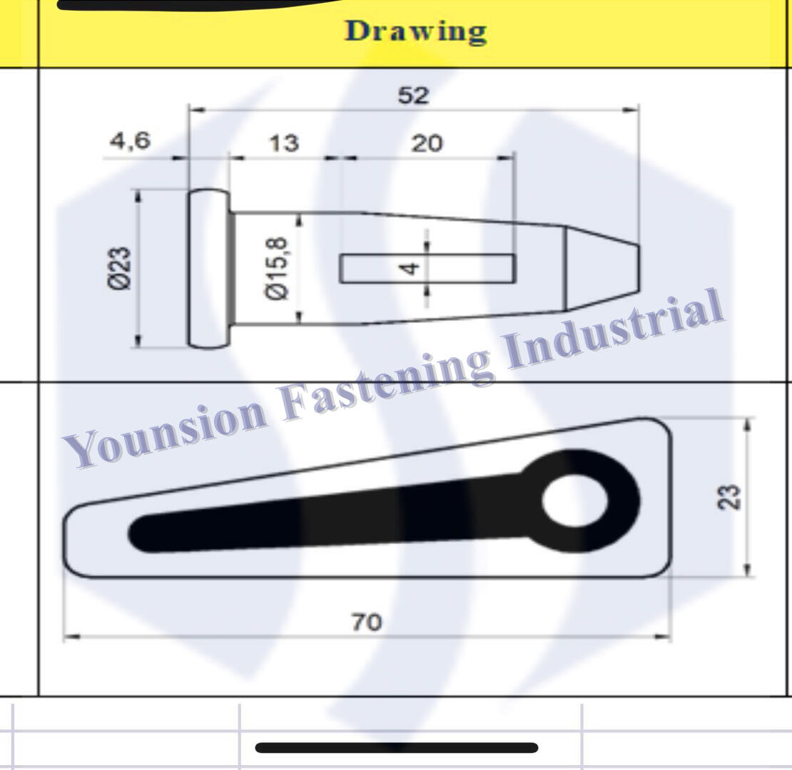 Black/ Yellow/ White Zinc Plated Wedge Pin For Construction Formwork ...
