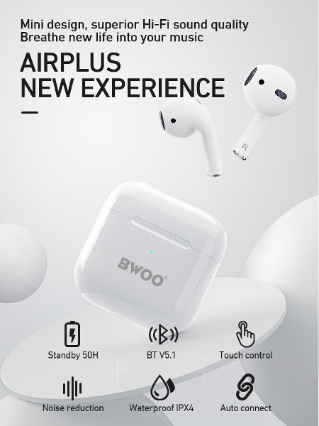 Bwoo Mini Tws Wireless Stereo Boat Earphone Headphones Gaming Headset ...