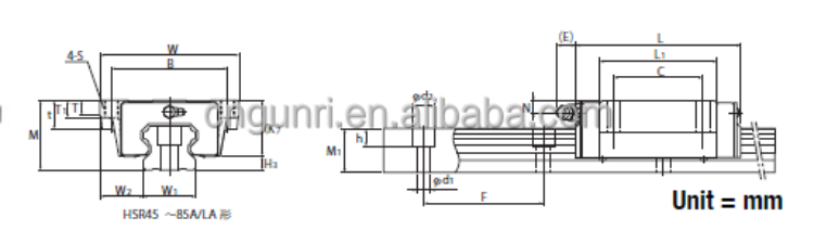Bulk Buy China Wholesale Slider Standard Type Bearing Rail Guide Way ...