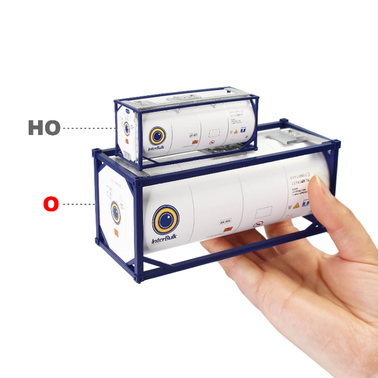 C4321 Model Railway Train O Scale 1:48 20ft Shipping Freight Car Oil ...