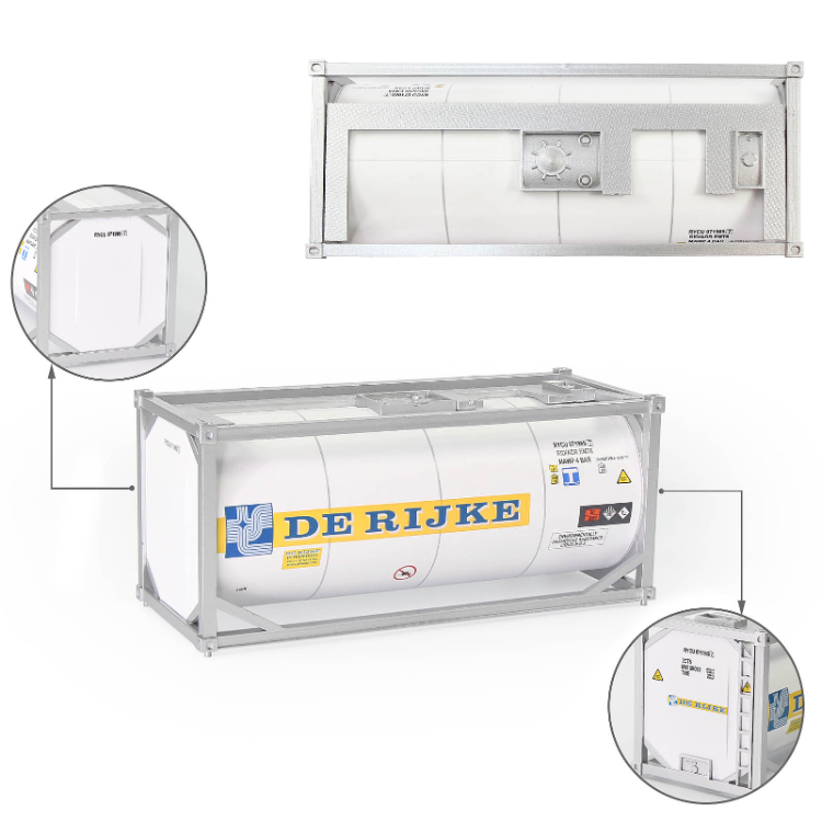 C4321 Model Railway Train O Scale 1:48 20ft Shipping Freight Car Oil ...