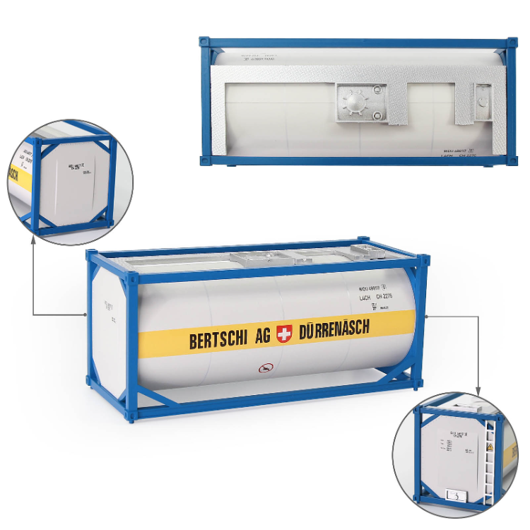 C4321 Model Railway Train O Scale 1:48 20ft Shipping Freight Car Oil ...