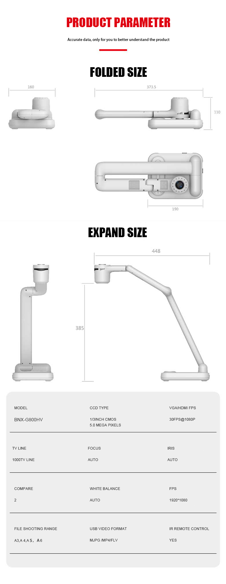 Buy Wholesale China Digital Visualizer Visual Presenter Document Viewer ...