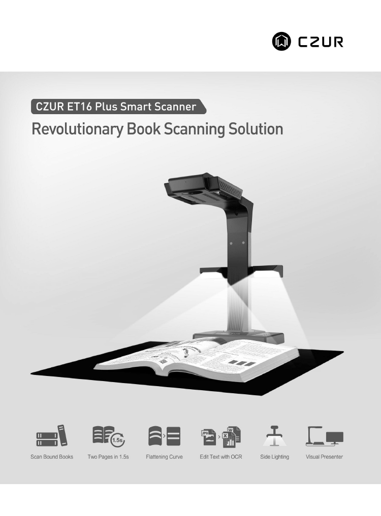 Czur Book Scanner For Books Document Presenter Visual Presenter For ...