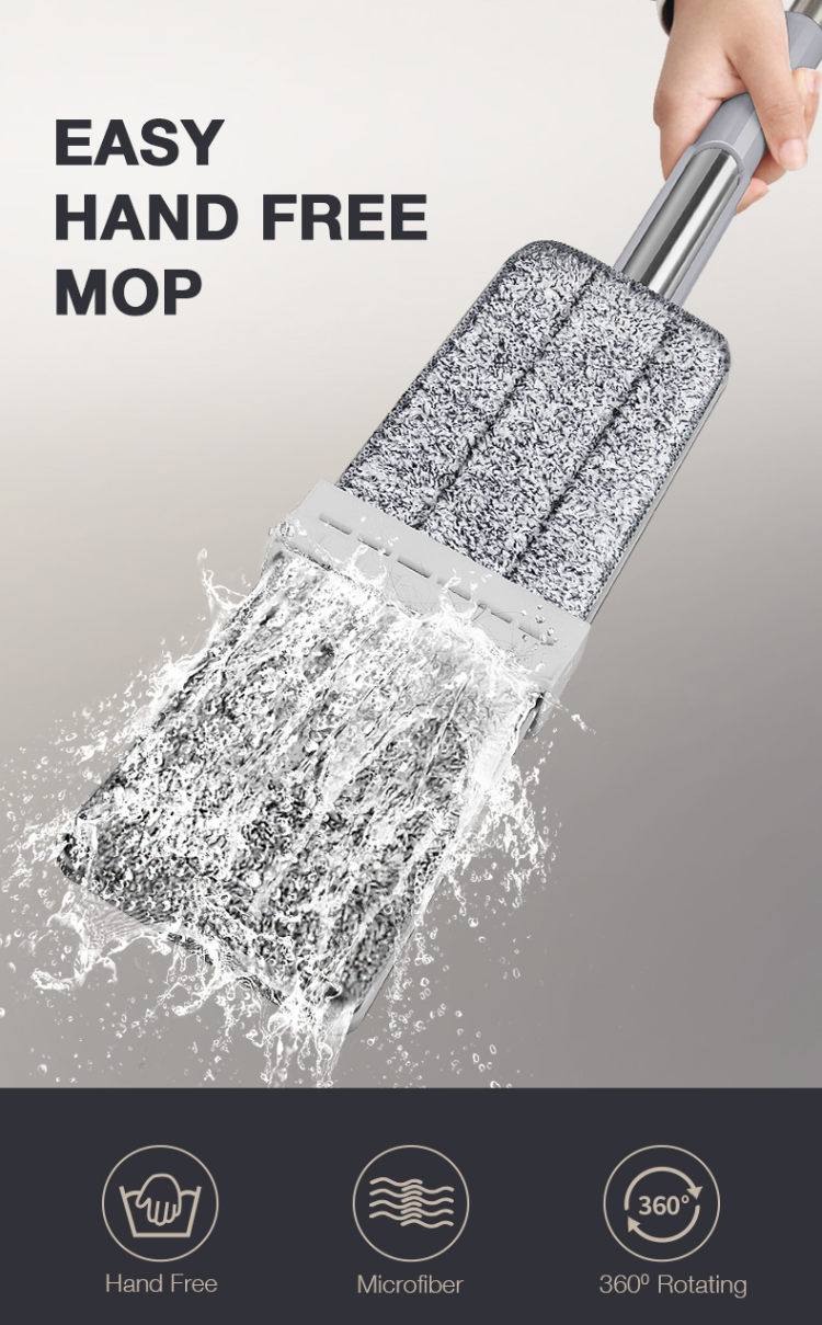 Quick Clean Chenille Pad Floor Duster Cleaning Microfiber Flat Mop For ...