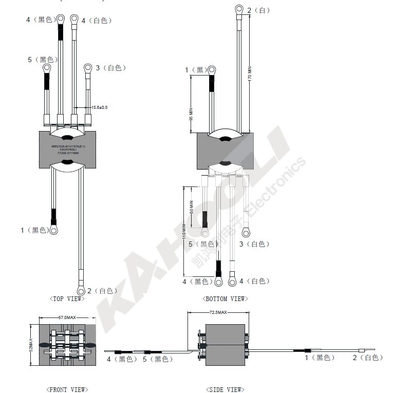 Pq50 Pq65 10kw 20kw Pcb Planar Transformer 5:1 3:1 Large Current High ...