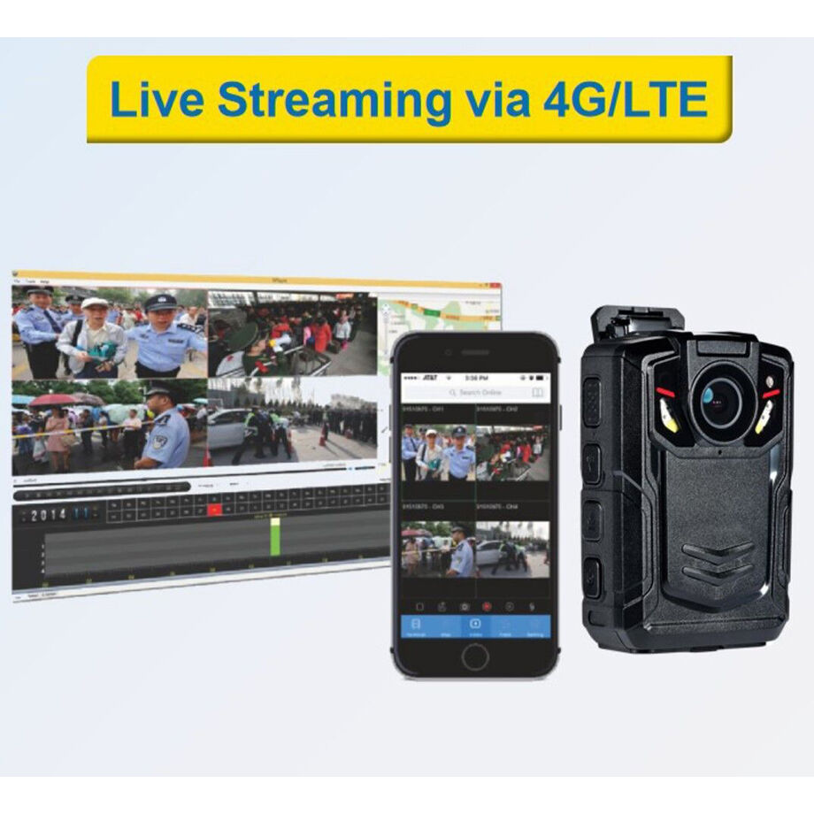 4g Gps Body Camera, Image Stabilization Eis , 2 Batteries For 15 Hours ...
