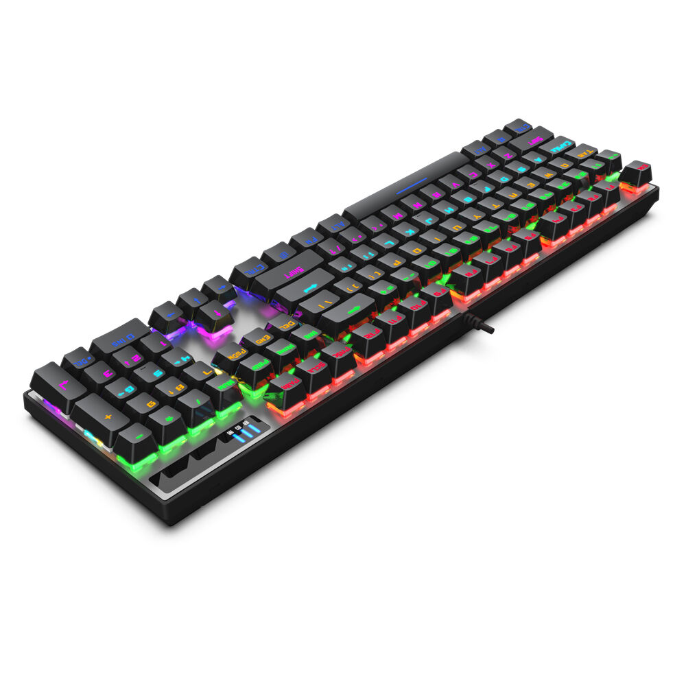 104 Keys Real Mechanical Keyboard Multi Language With Rainbow Backlight ...