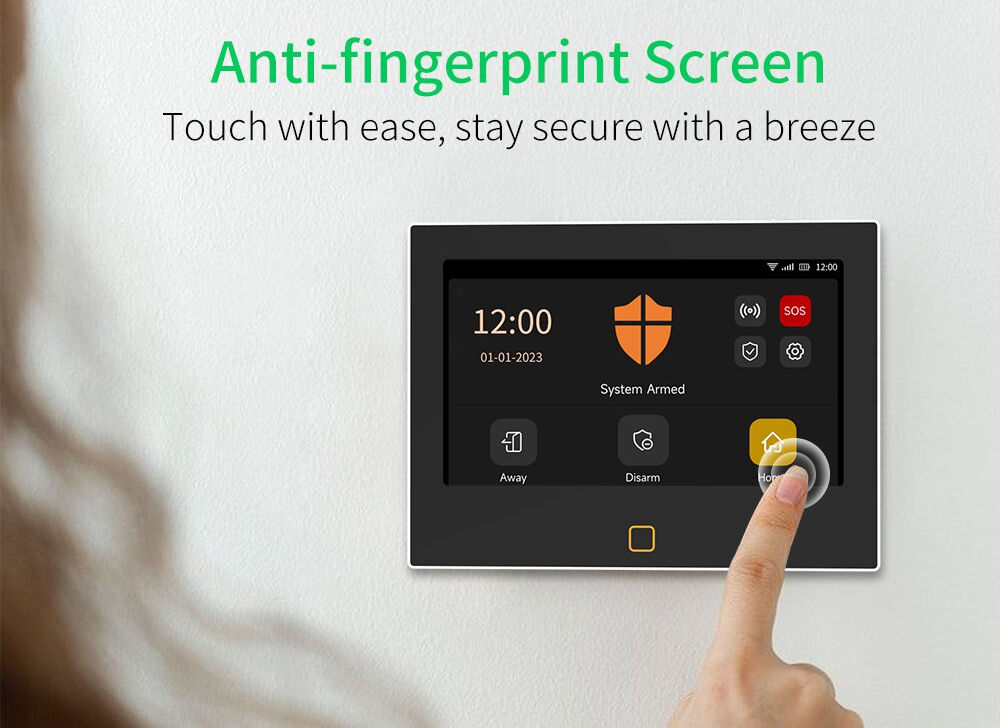 Wireless 7-inch Ips Full-color Display Wifi Smart Home Security Alarm ...