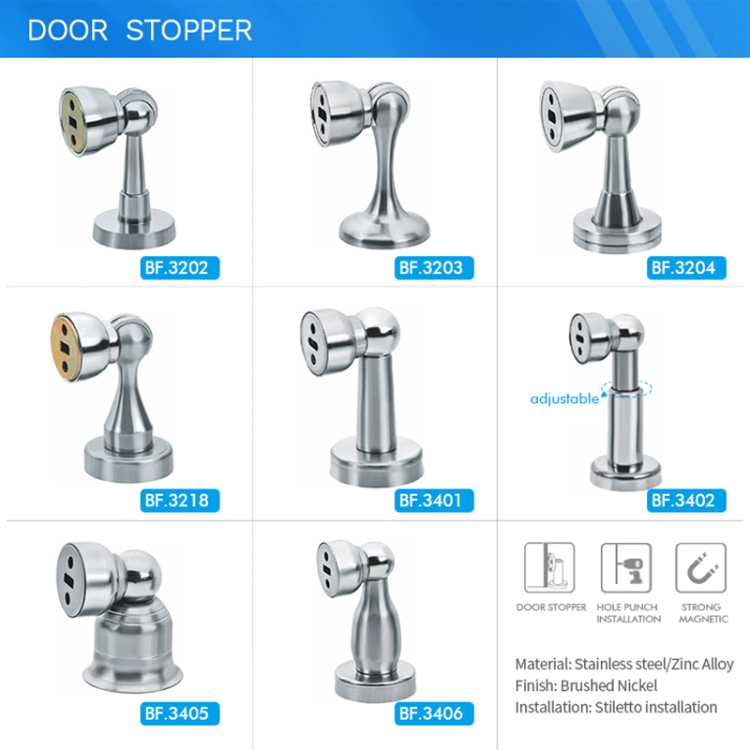 Topcent Heavy Duty Stainless Steel Magnetic Wall Mounted Door Stopper ...