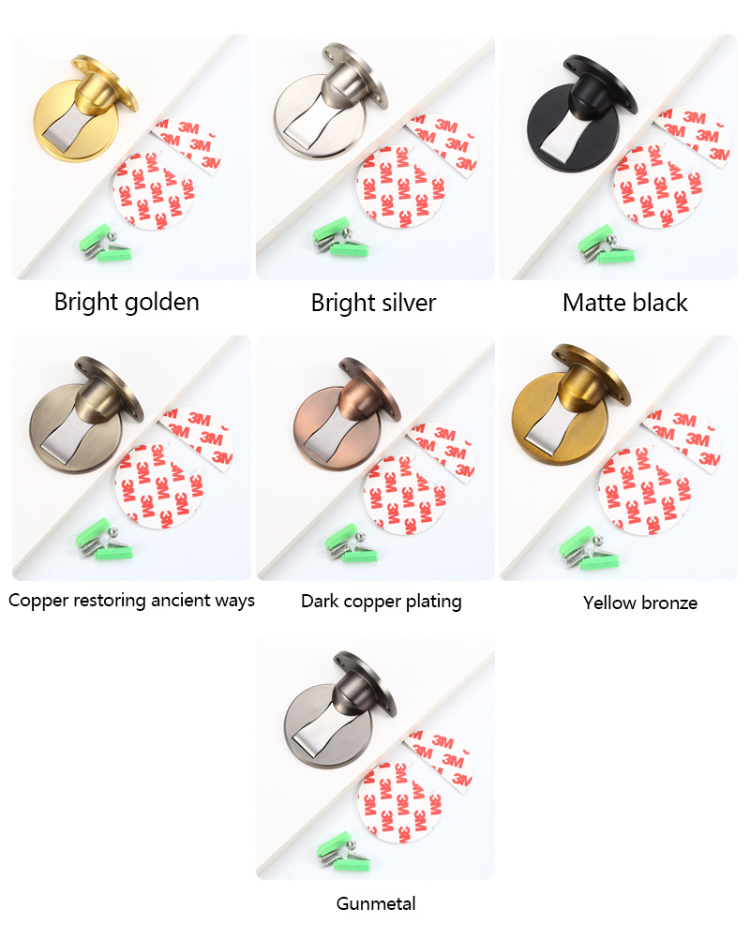 Floor Mount Invisible Magnetic Door Stop Steel Door Stops Wall Prop ...