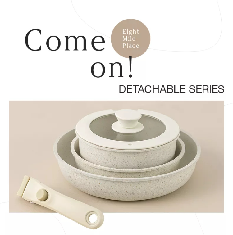 Carote Eight Mile Place Kitchen Cookware Set Aluminum Granite Saucepan ...