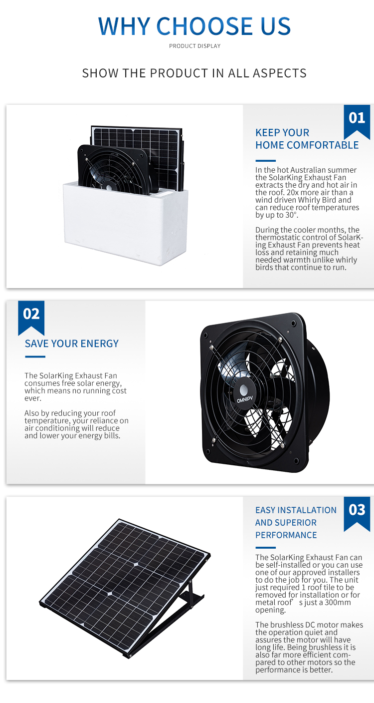 Buy Wholesale China 320mm Srvf High Quality Solar Wall Fan Wall Exhaust ...