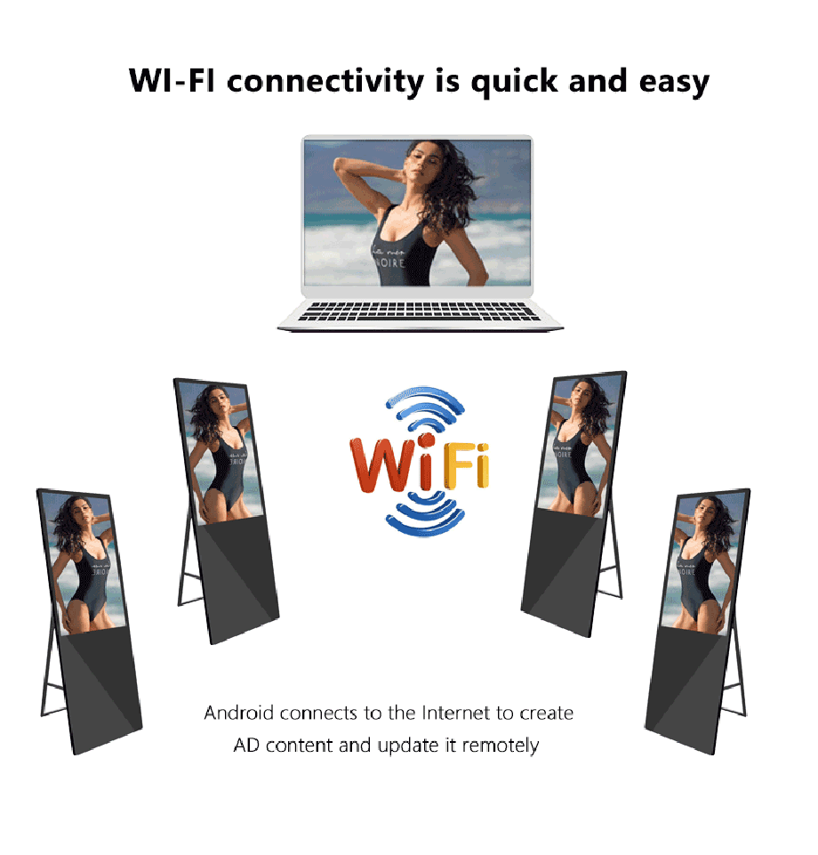 Buy Wholesale China 43inch Indoor Portable Advertising A Type Smart ...