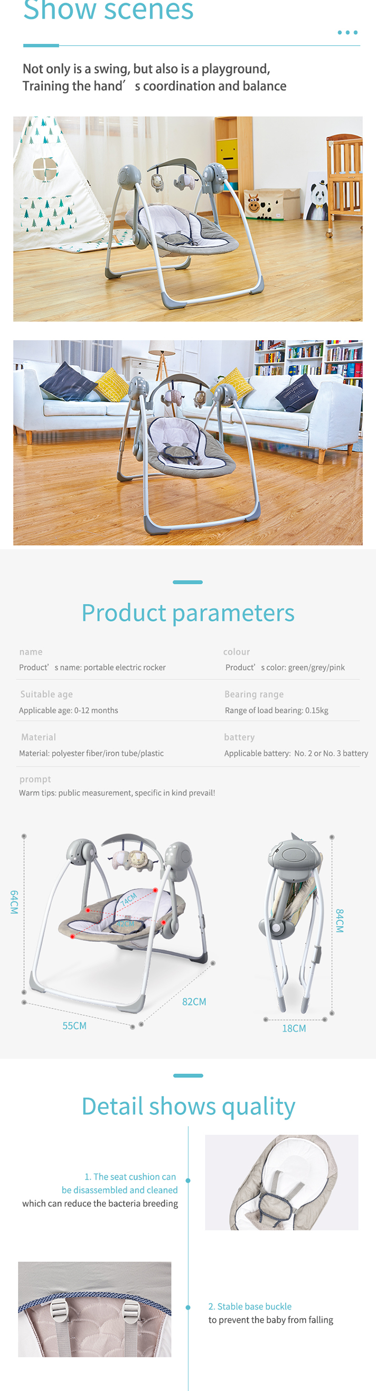 Buy Wholesale China Automatic Swing Baby Crib Baby Bouncer And Swing ...