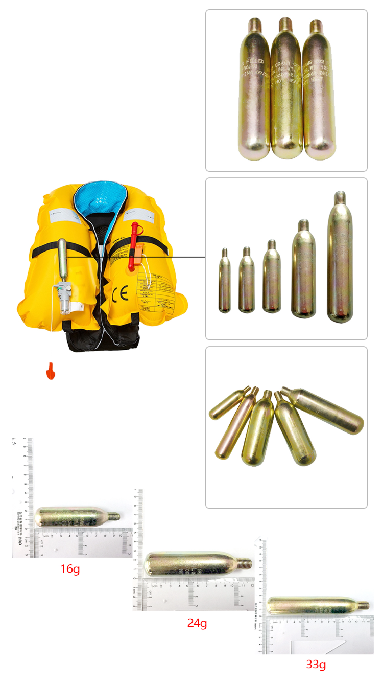 Buy Wholesale China 33g 60g Co2 Gas Cylinder For Inflatable Life Jacket ...
