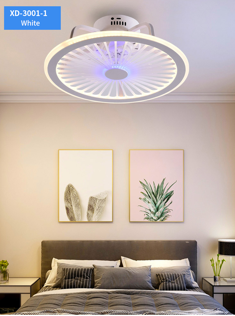 Xd9 Steptless Dimming Rgb Ceiling Light Fan 110/220v Modern Led Ceiling ...