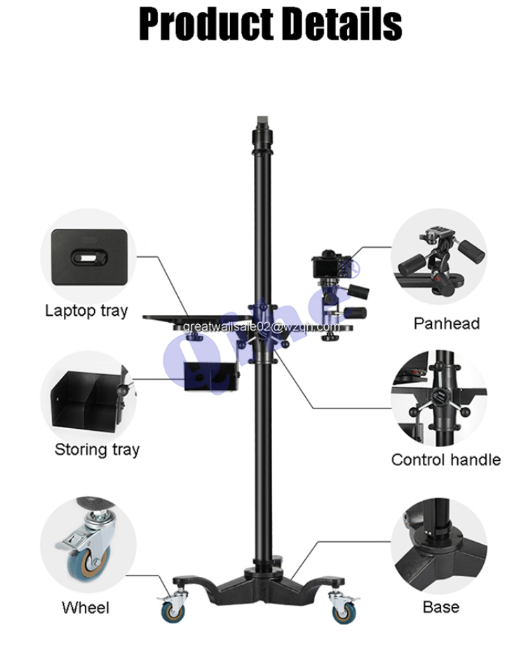 Qihe Qh-j601 Studio Camera Stand,camera Tripod With 15kg Loading ...