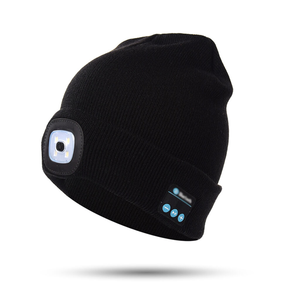 Buy Wholesale China Led Light Cap Knitted Beanie Hat, Beanie Led Head ...