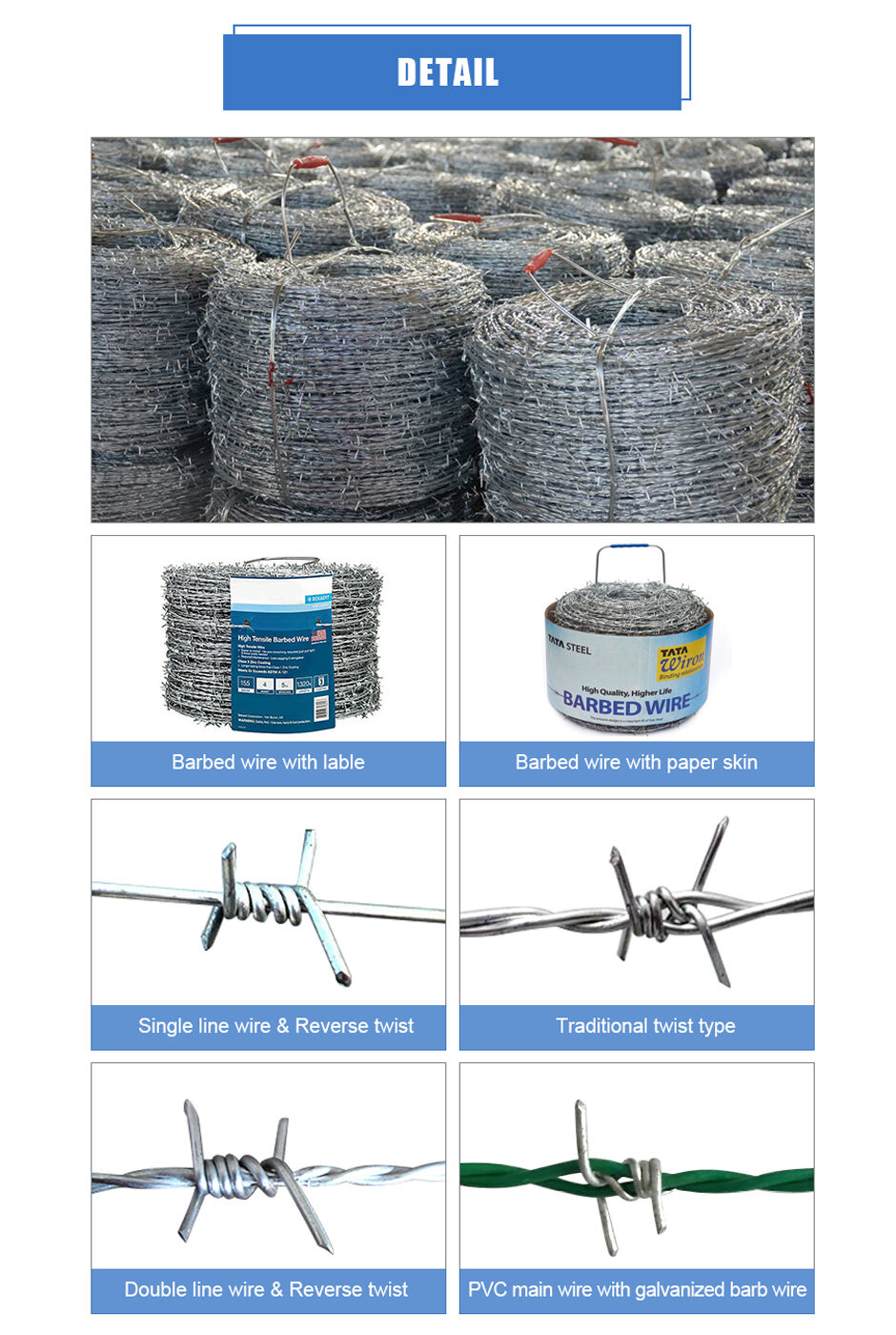 Buy Wholesale China Wholesale High Quality Pvc Barbed Wire Barbed Wire ...