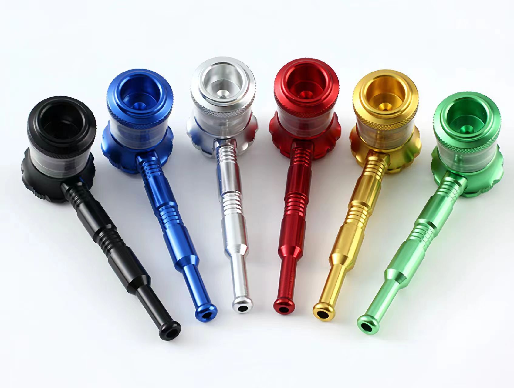 Small Smoking Pot Metal Pipe, Aluminum Alloy Multi-color Surrounding ...