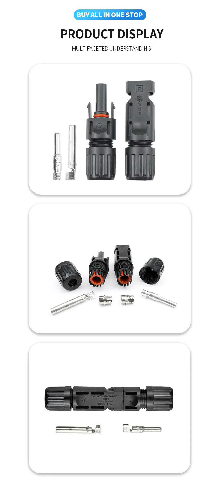 Buy Wholesale China Solar Panel Connectors 1000v Dc Cable Adapter Solar Cable Connectors Durable ...
