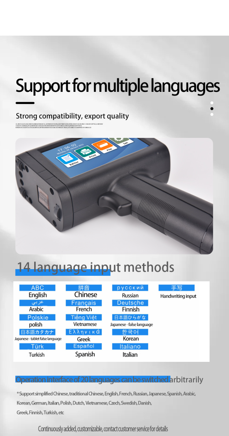 Hand-held Inkjet Printer Print Date Coder Batch Batch Number Inkjet Carton Outer Packaging Box ...