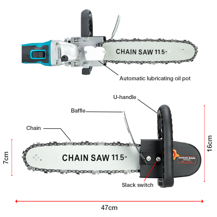 Upgraded Chain Saw 2in1 Chainsaw Grinder Mini Electric Chainsaw 11 ...