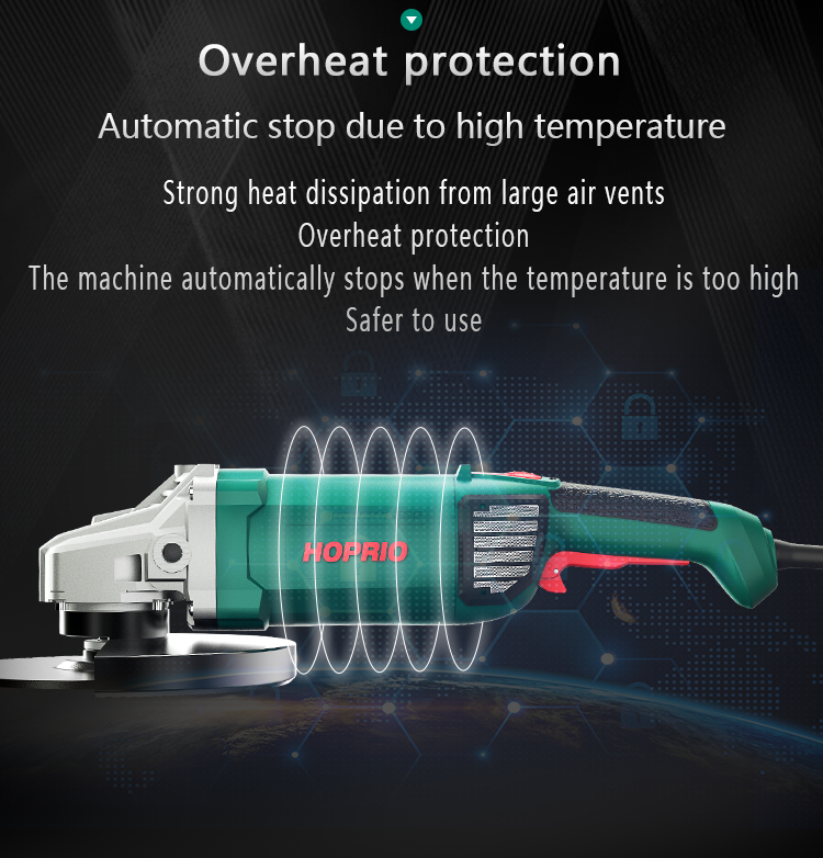 Buy Wholesale China Hoprio 9 Inch 2600w Brushless Angle Grinder & Angle ...